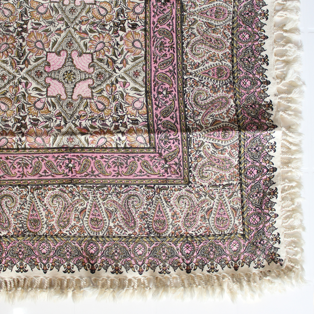 Persian textile block-printed handmade (Ghalamkar), Pure cotton, 100* ...