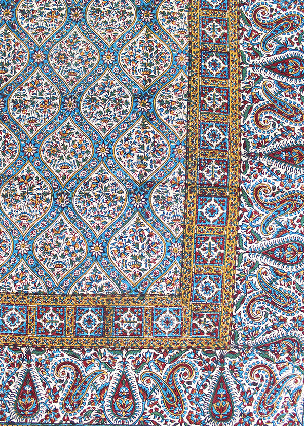 Persian textile block-printed handmade (Ghalamkar), Pure cotton, 150* ...
