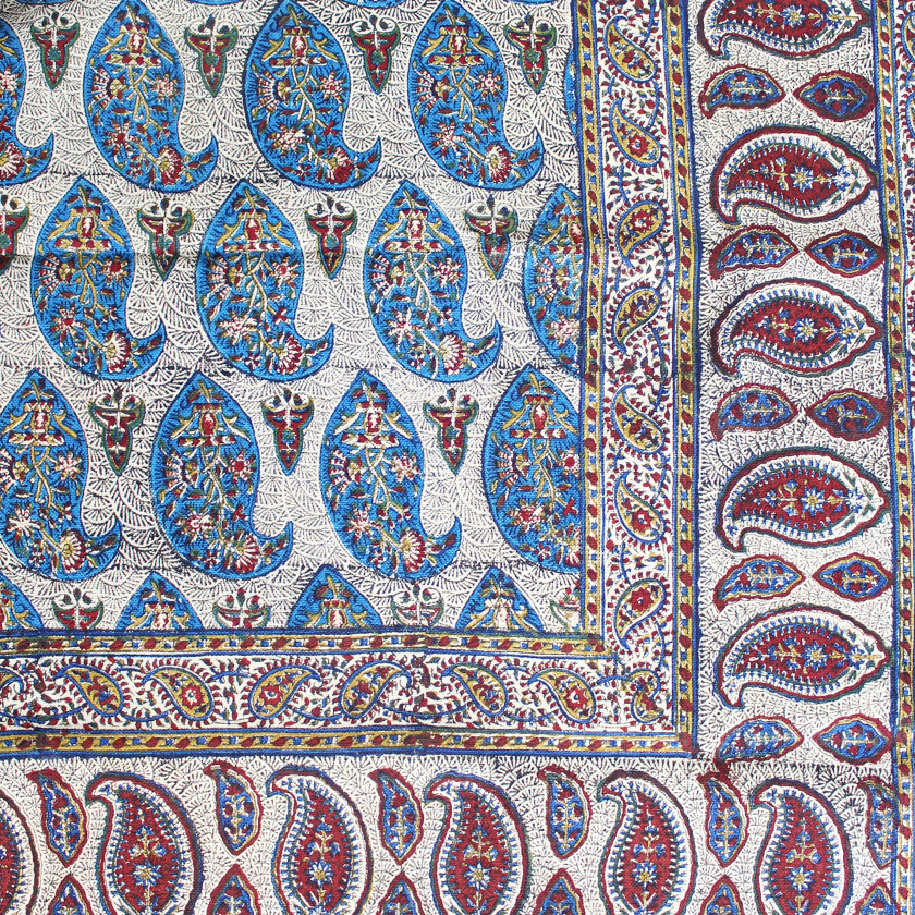 Persian textile block-printed handmade (Ghalamkar), Pure cotton, 200* ...