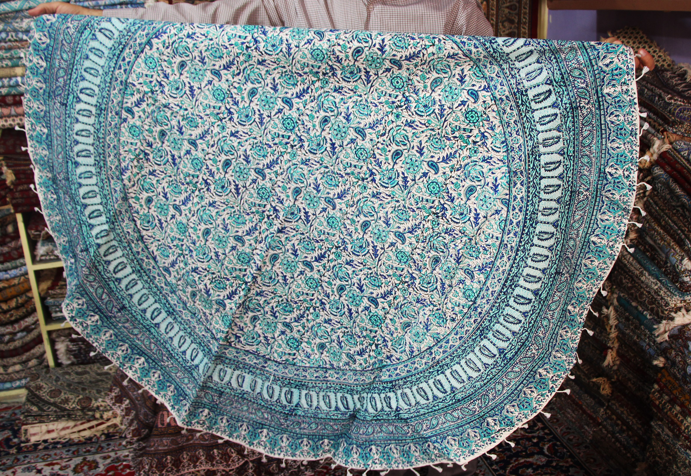 Persian textile block-printed handmade (Ghalamkar), Pure cotton ...