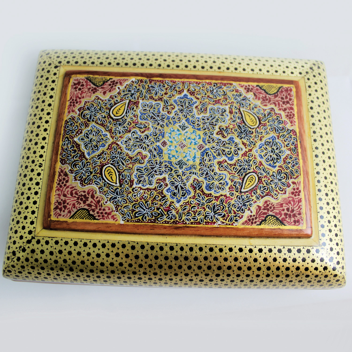 Persian inlaying handmade (Khatam) - Jewelry box with Eslimy miniature ...