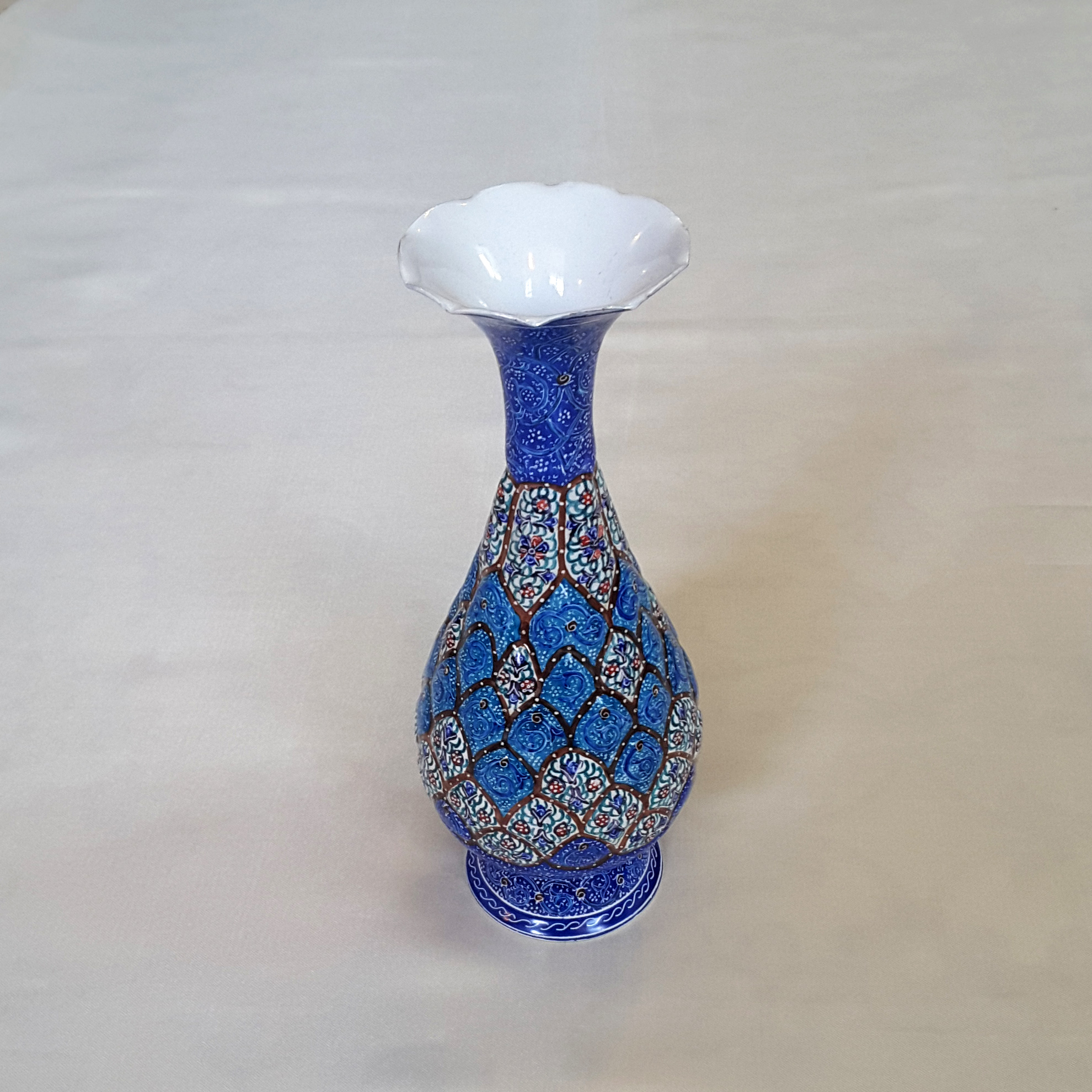 Persian Enameled Handicraft - Mina Flower Pot eslimi design - 20 cm ...