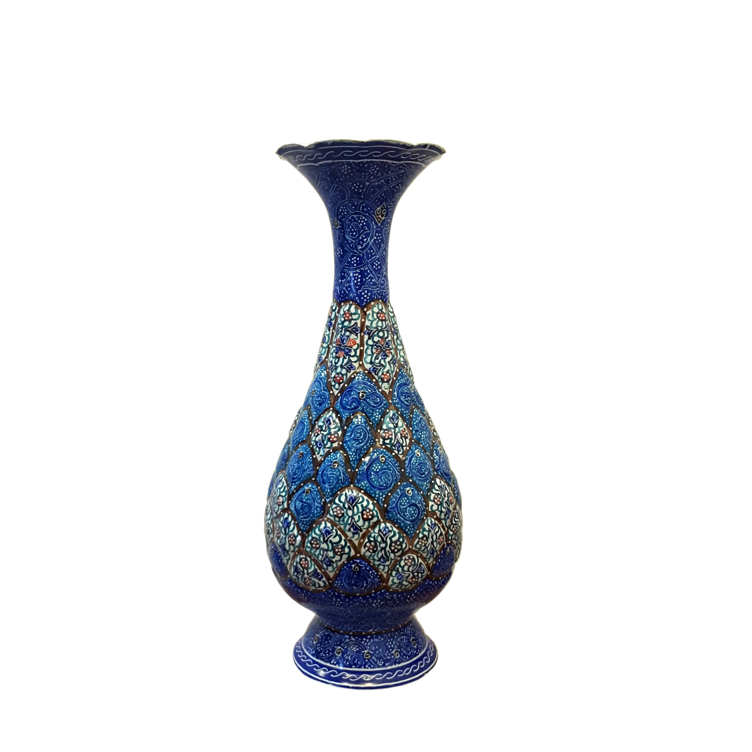 Persian Enameled Handicraft - Mina Flower Pot eslimi design - 20 cm ...