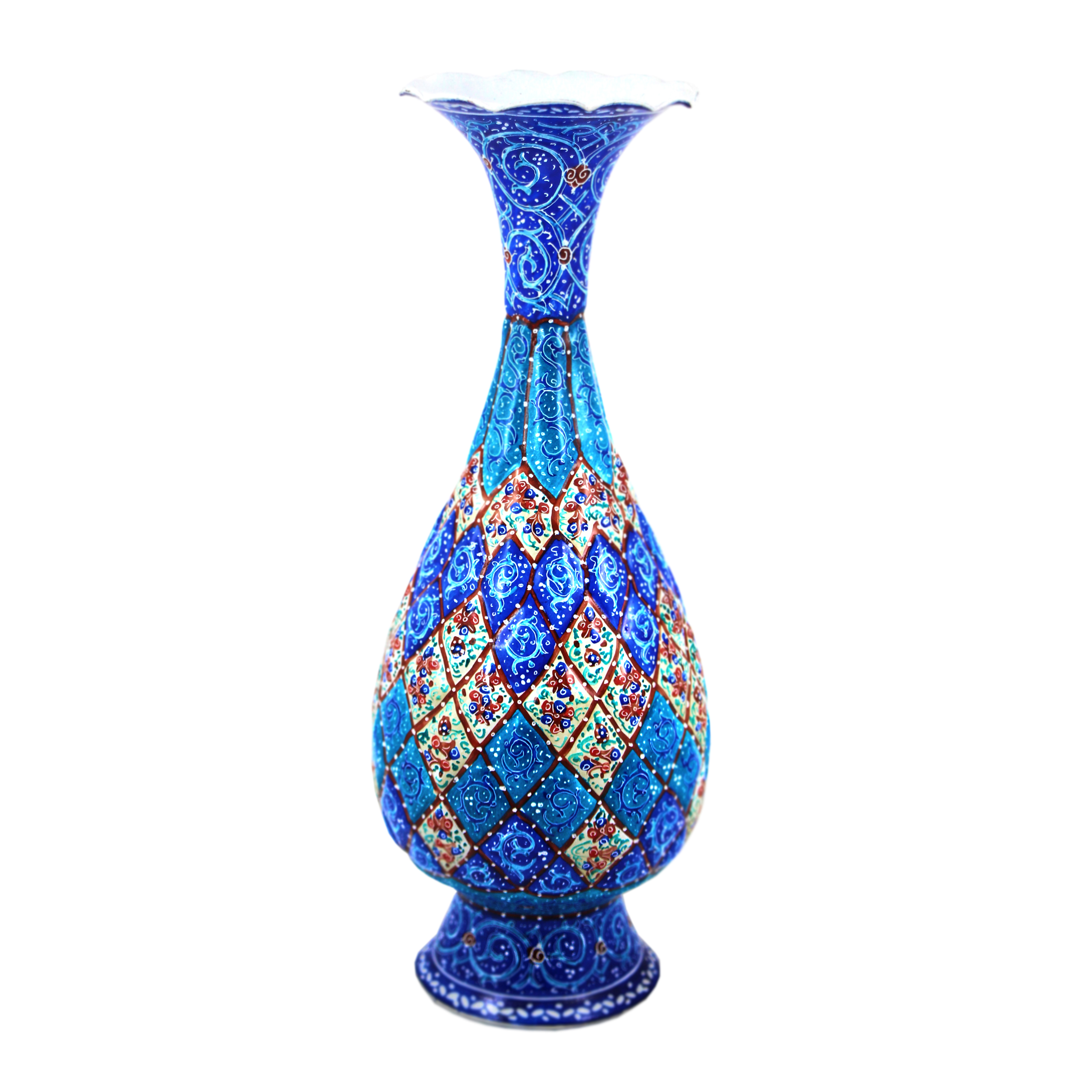 Persian Enameled handmade - Mina Flower Pot eslimi design - 25 cm ...