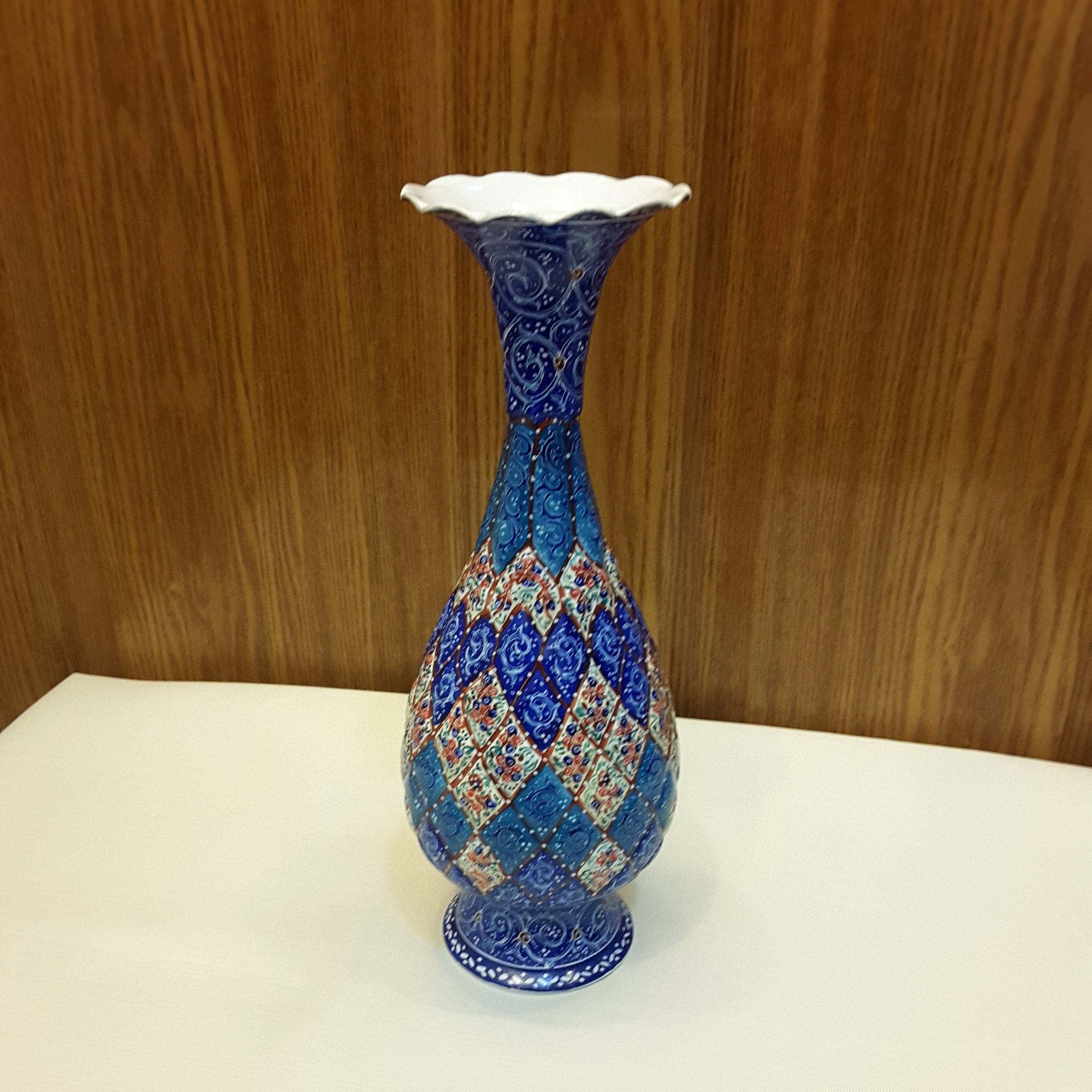 Persian Enameled handmade - Mina Flower Pot eslimi design - 25 cm ...