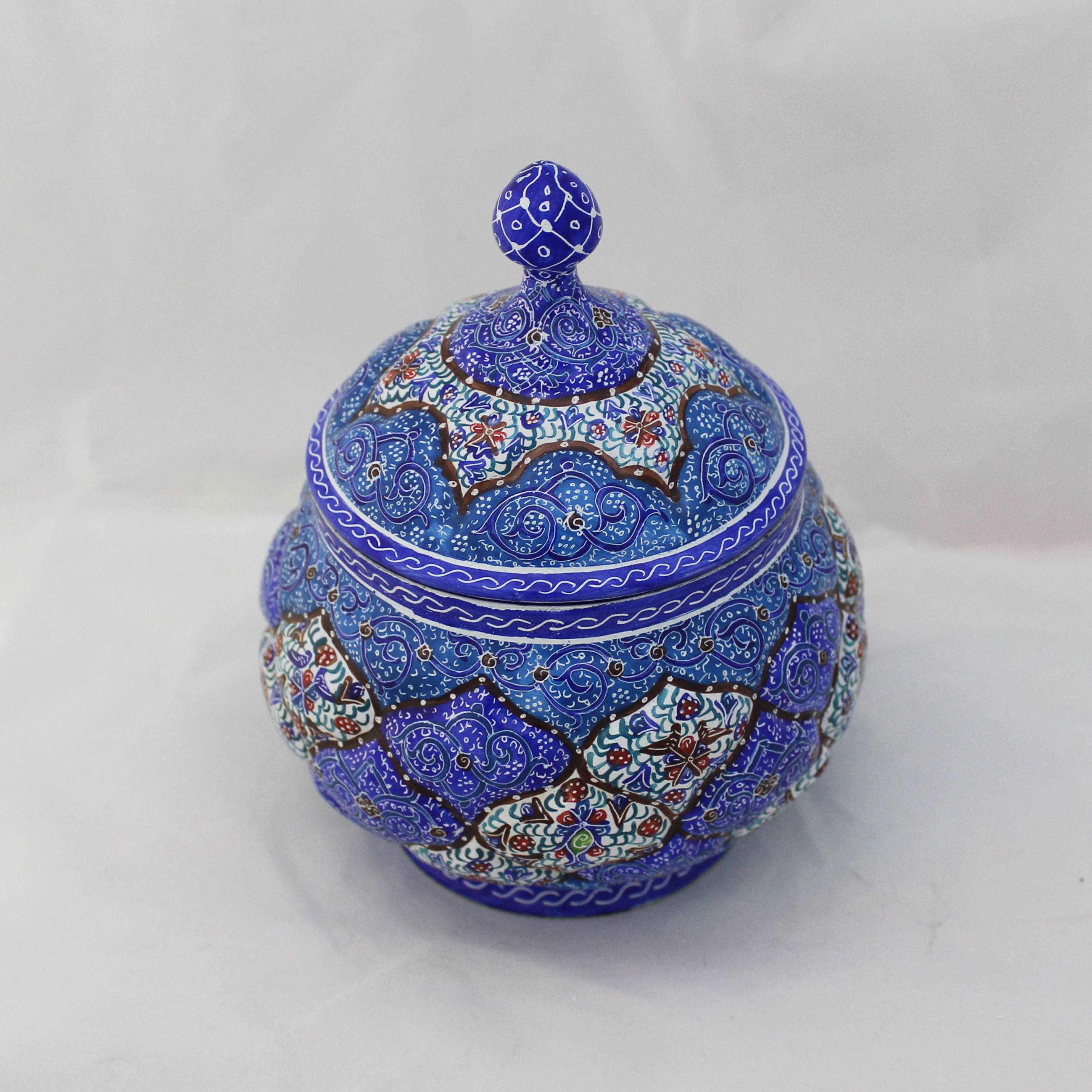 Persian enameld handmade - Sugar Pot - Candy Dish - 14 cm ...
