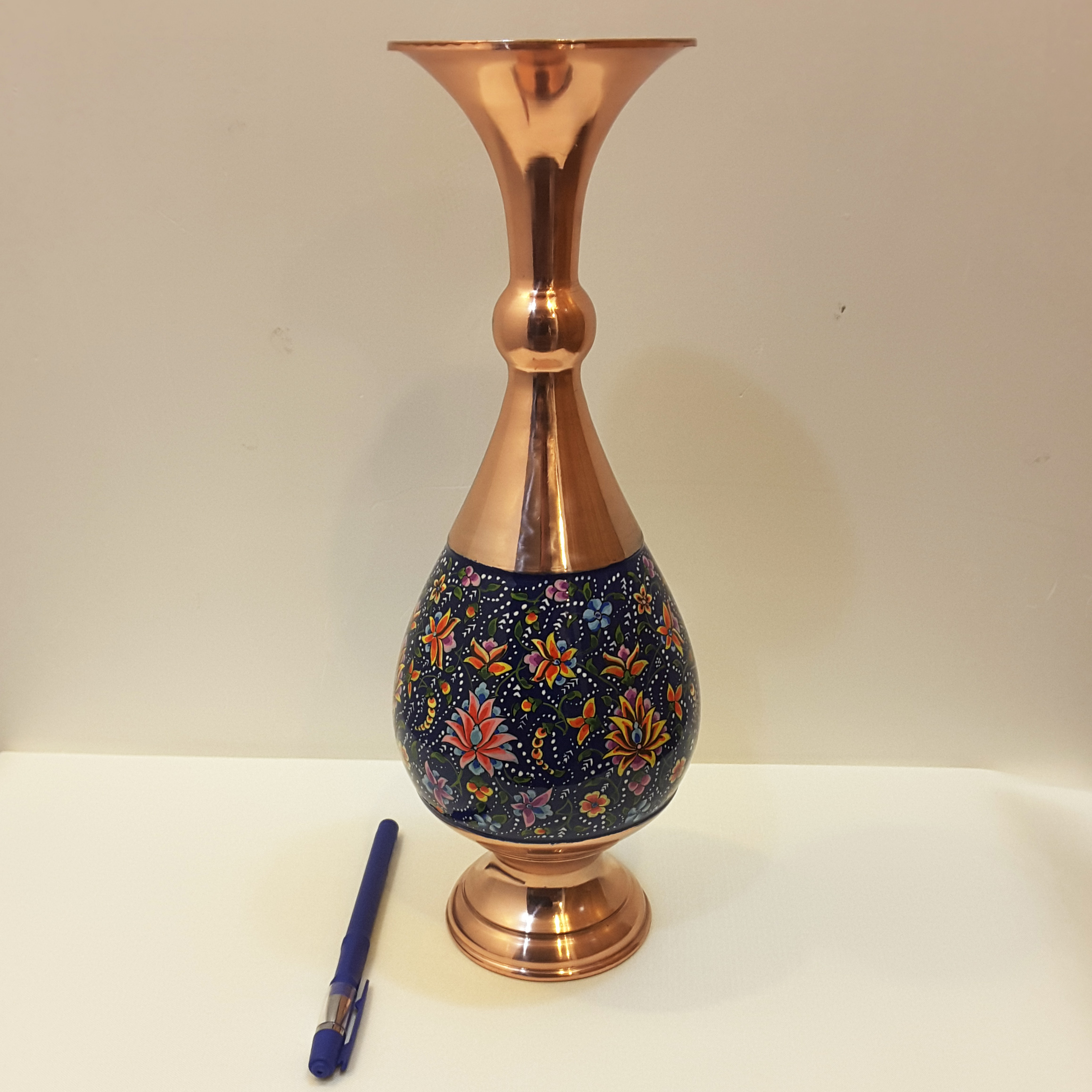 Persian enameled Handicraft (Mina) - Flower Pot Pardazi type - 30 cm ...