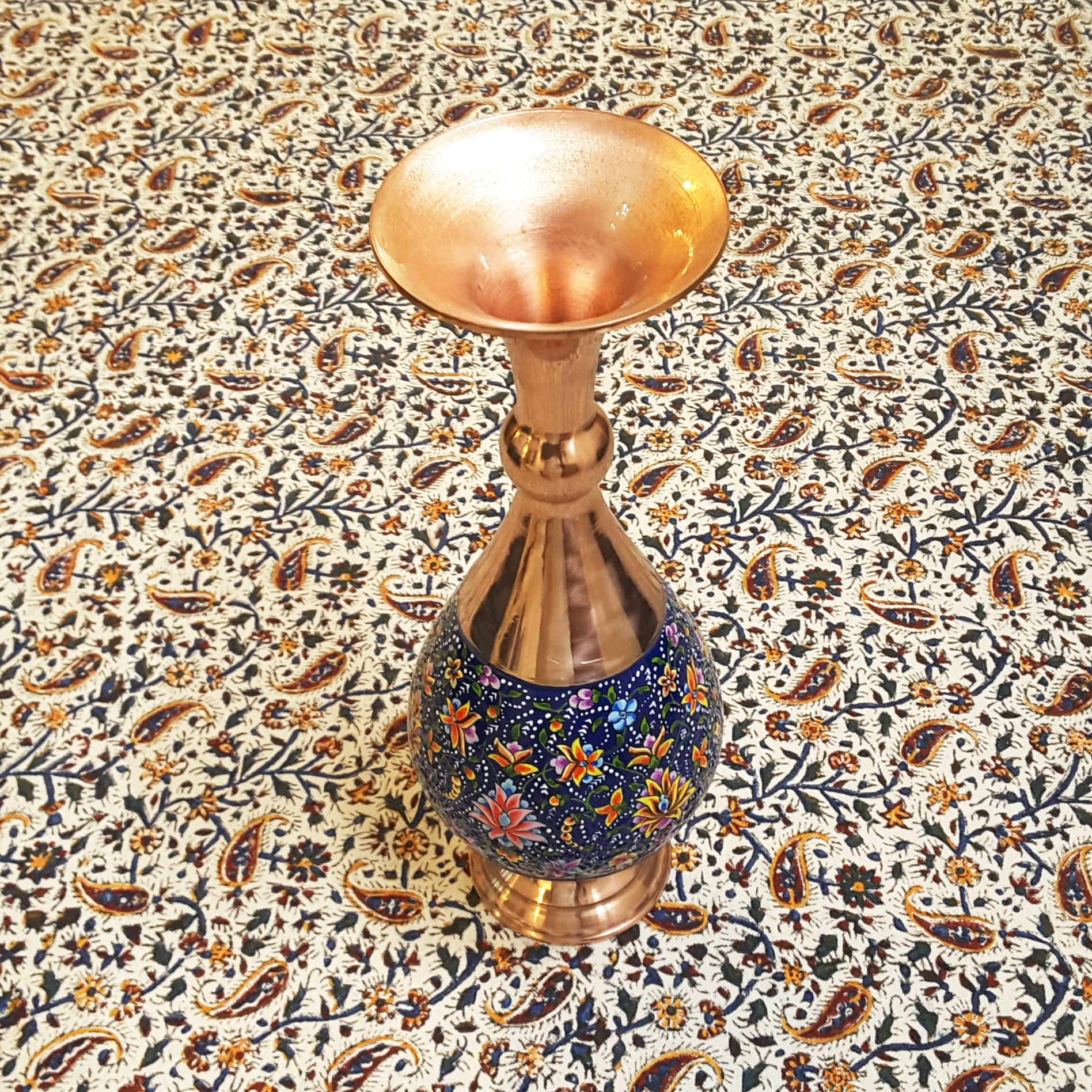Persian enameled Handicraft (Mina) - Flower Pot Pardazi type - 30 cm ...