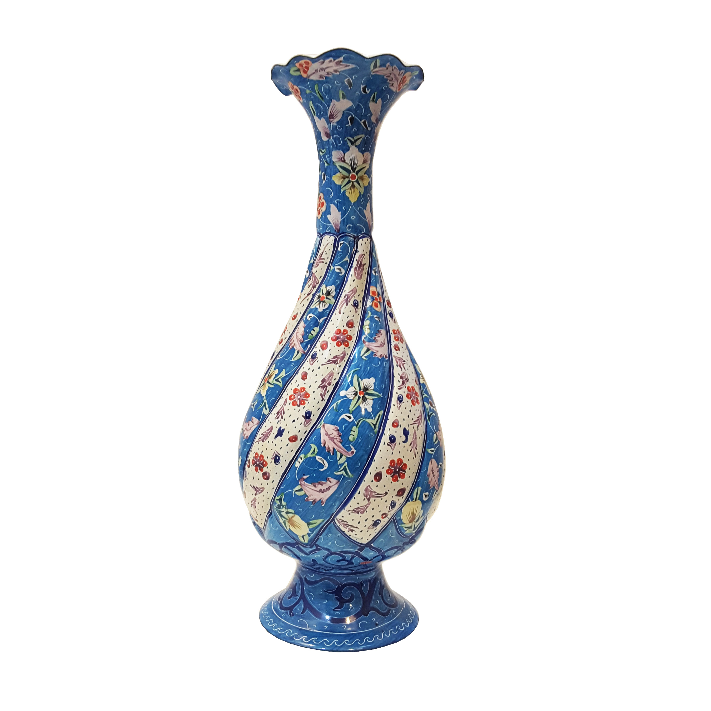 Persian enameled Handicraft (Mina) Pardazi type Flower Pot - 25 cm ...