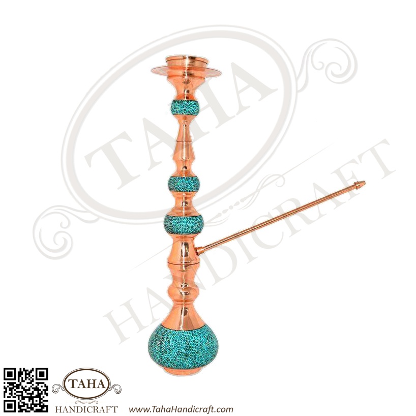 Narghile (Hookah)- Persian natural stone turquoise inlayed handmade in ...