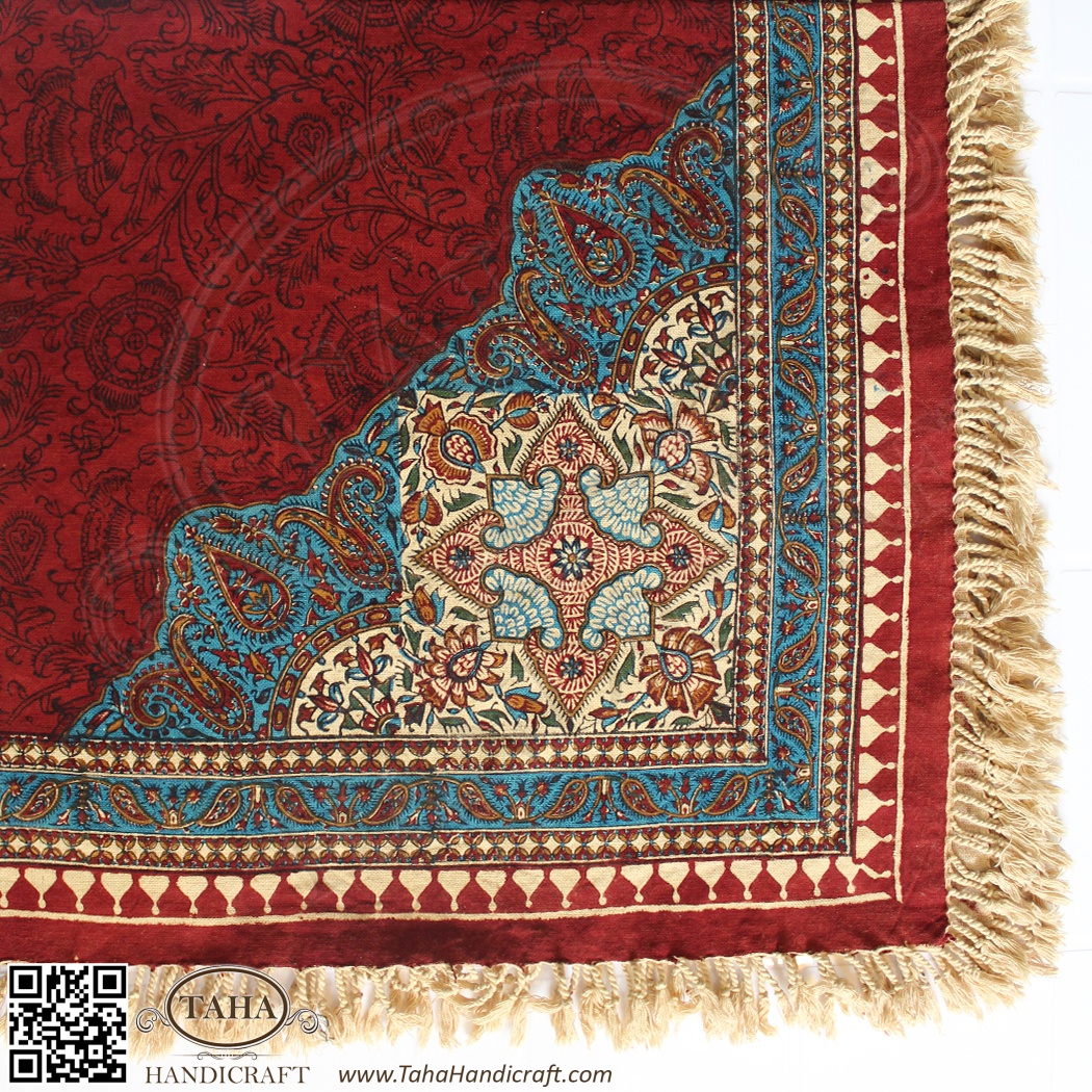 Persian textile block-printed handmade (Ghalamkar), Pure cotton, 100* ...