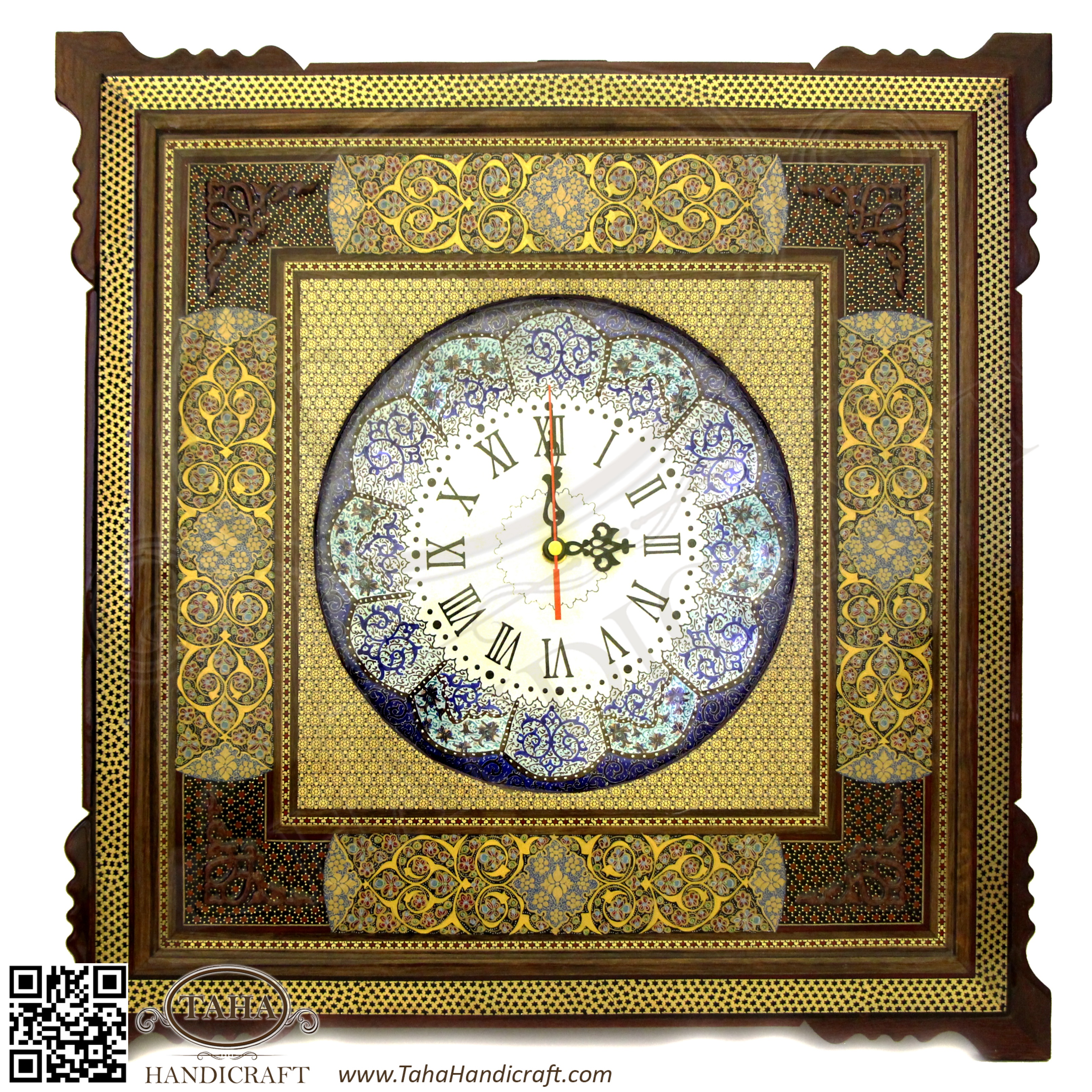 Persian Esfahan handmade - Inlayed (Khatam) and Eslimi Miniature wall ...