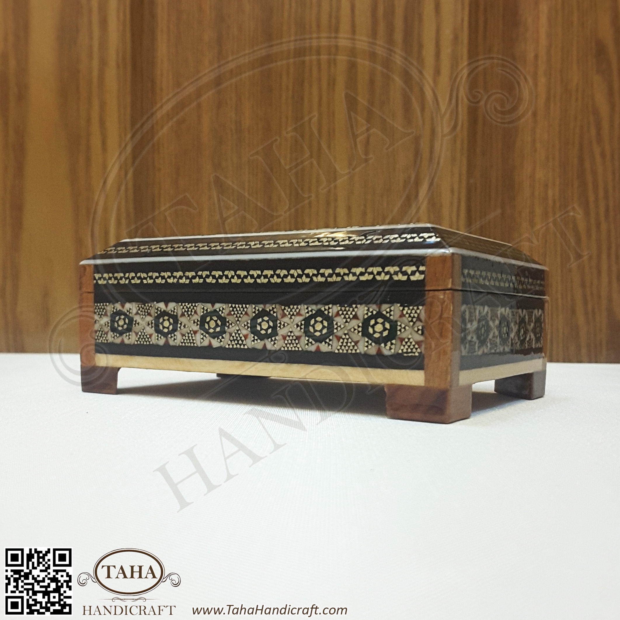 Persian inlayed Handicraft (Khatam) Box - 11 cm | Taha Handicraft Shop