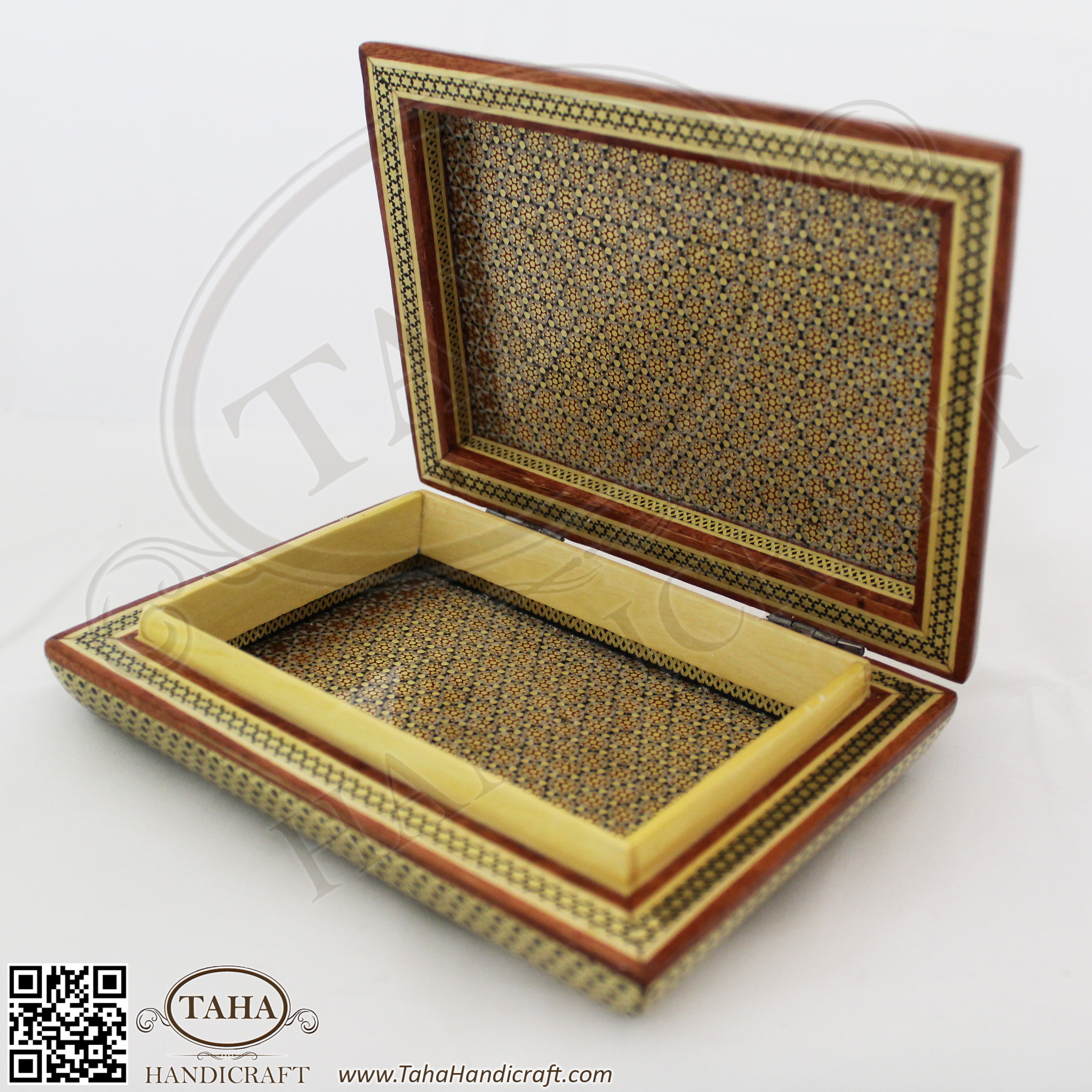 Persian inlaying handmade (Khatam) - Jewelry box with Eslimy miniature ...